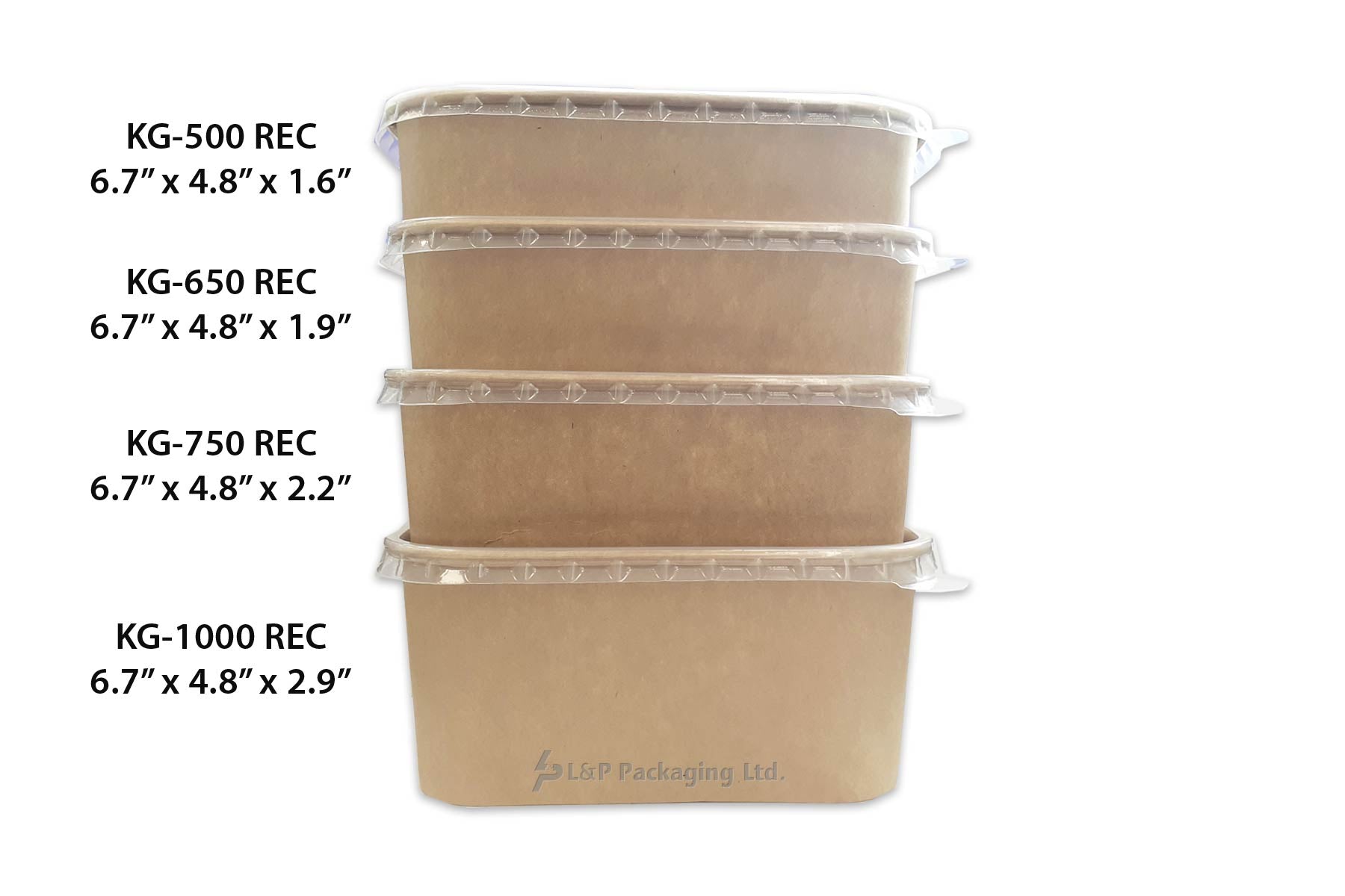 Rectangular Kraft Paper Containers – L&P Packaging Ltd